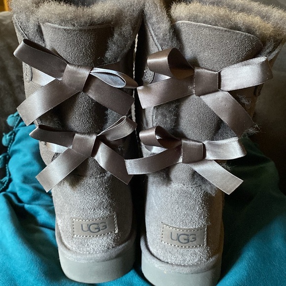 UGG | Shoes | Ugg Bailey Bow Ii Grey New | Poshmark